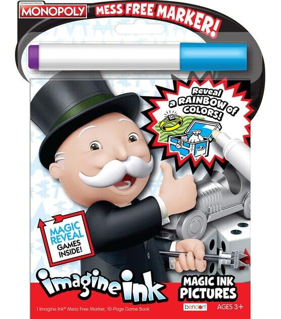 Amazon.com: Monopoly Imagine Ink | Monopoly Coloring Book | Monopoly ...