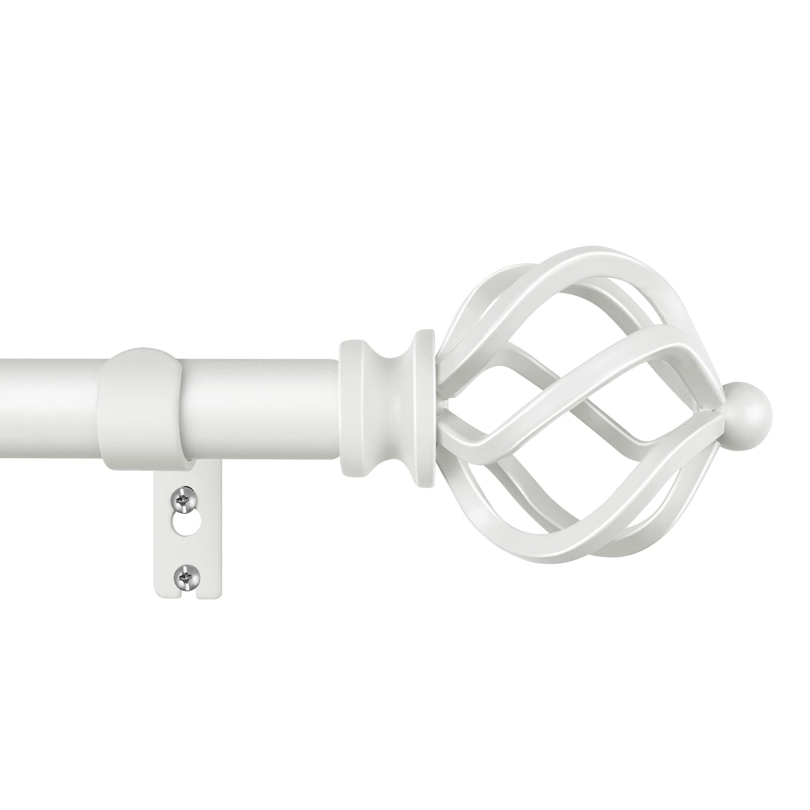 Amazon.com: KAMANINA White Curtain Rods for Windows 48 to 84 Inch ...