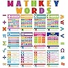 Amazon.com: 40 Pcs Math Posters Classroom Decorations, Math Keywords ...