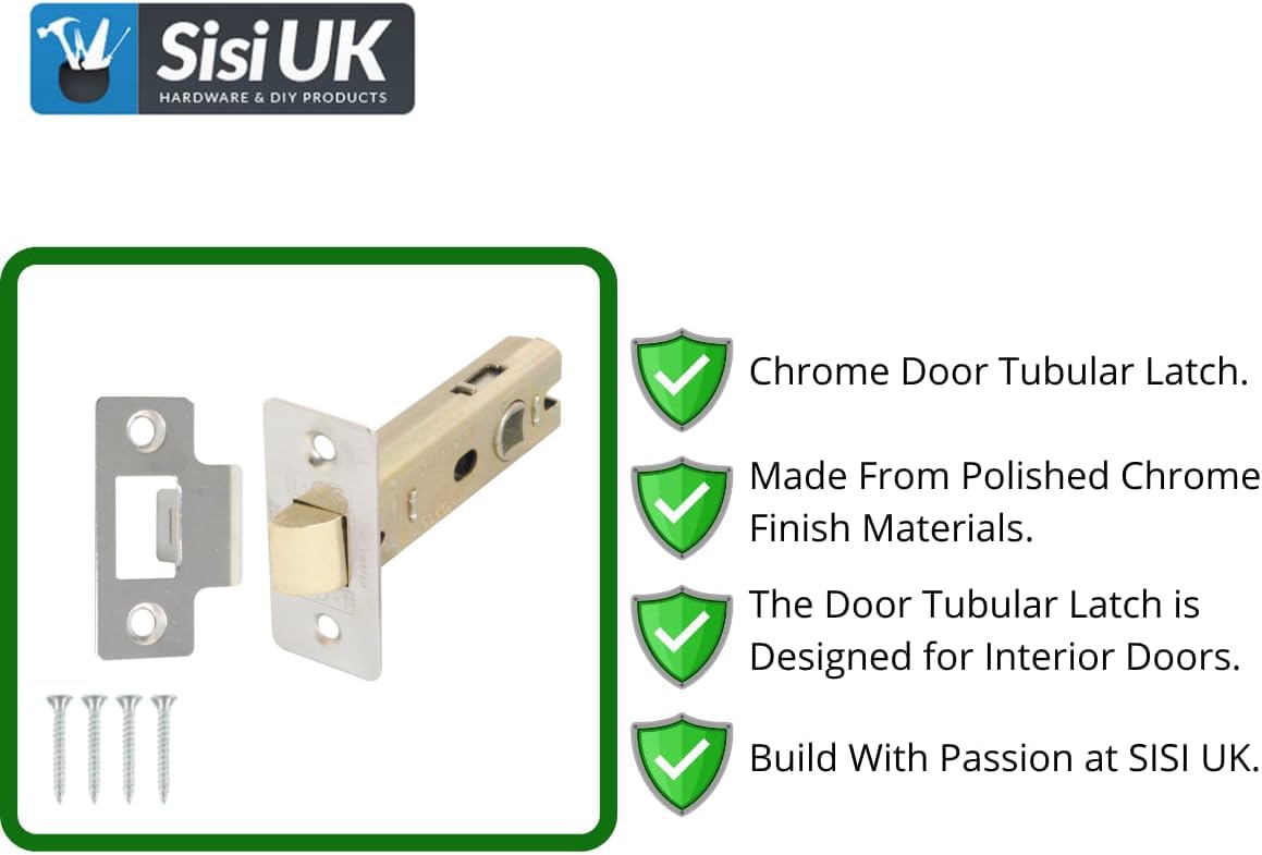 Chrome Door Tubular Latch 75mm Mortice Latch Lubricant Rebate Latch ...