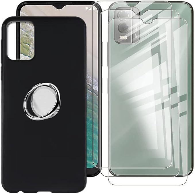 BUNAL for Nokia C32 (6.50") Phone Case + (3 Pack) Screen Protector ...