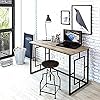 JGS Iron Frame Solid Wooden Finish Writing Study Table for Students ...