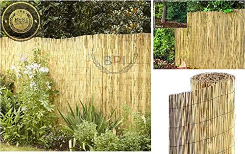 BPIL Garden Natural Peeled Reed Screening Roll Fence (H: 1.8M x L: 4M ...