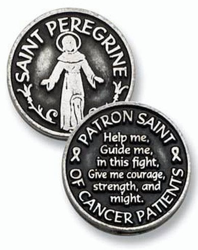 Amazon.com: SIX (6) SAINT PEREGRINE Pewter POCKET Tokens PATRON SAINT ...