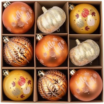 Amazon.com: DecorbyHannah Fall Ornaments Decorations for Tree, 21ct ...