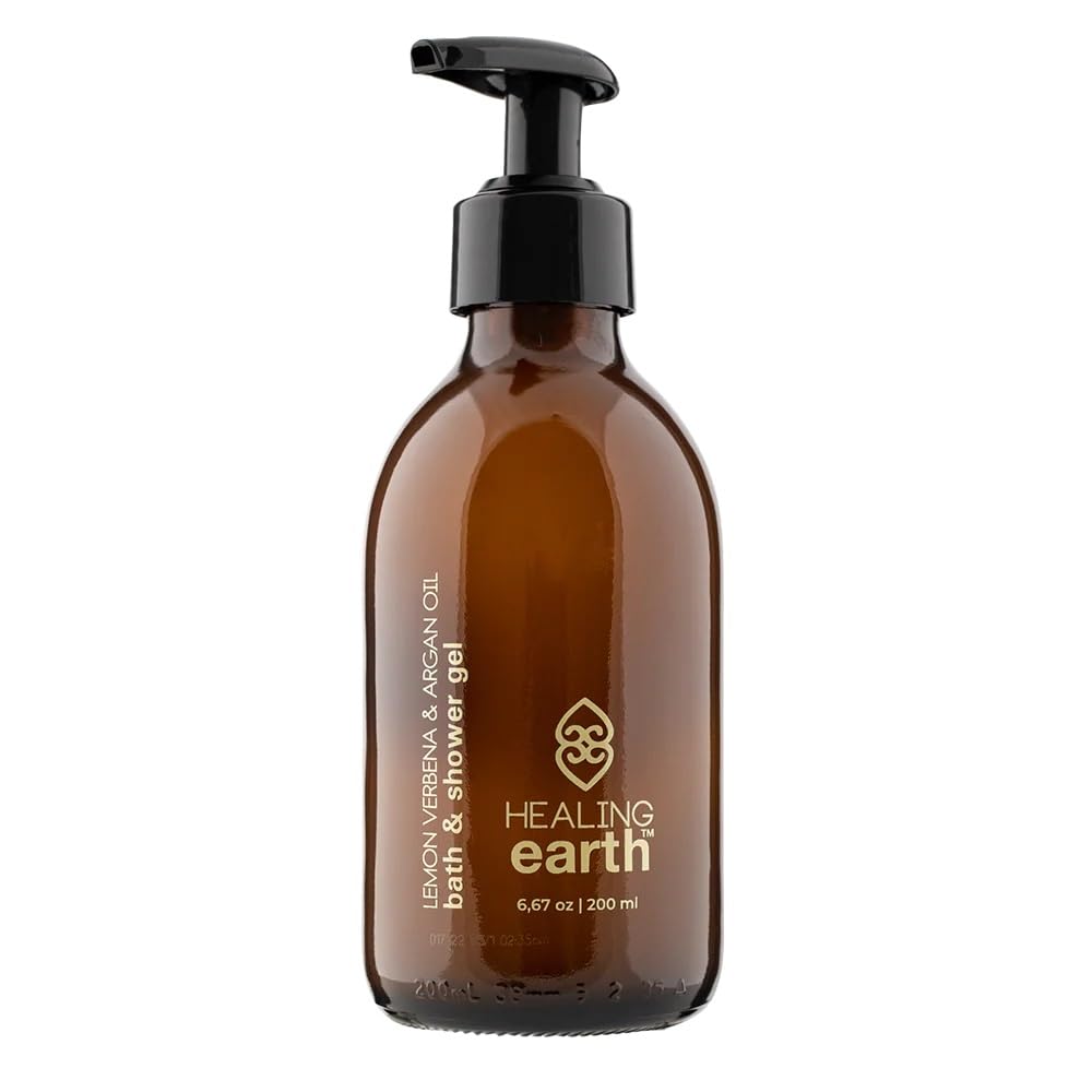 Amazon.com : Healing Earth Lemon Verbena & Argan Oil Bath & Shower Gel ...