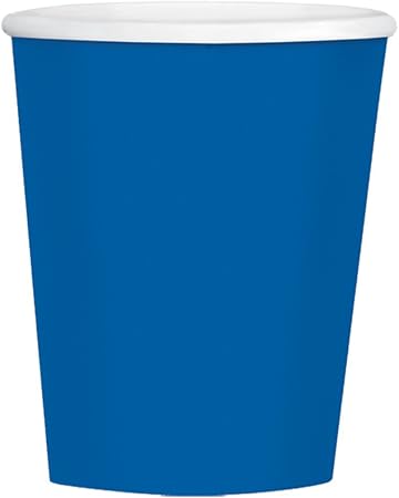 Amazon.com: Vibrant Bright Royal Blue Paper Cups (Pack of 50) - 12 oz ...