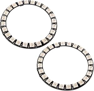 Amazon.com: Sparkleiot 24 Bits WS2812 RGB LED Ring 24 X 5050 WS2812B ...