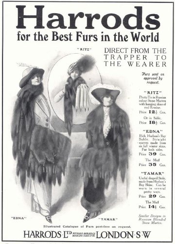 Vintage Harrods Furs Advertising Poster A3 reprint: Amazon.co.uk ...