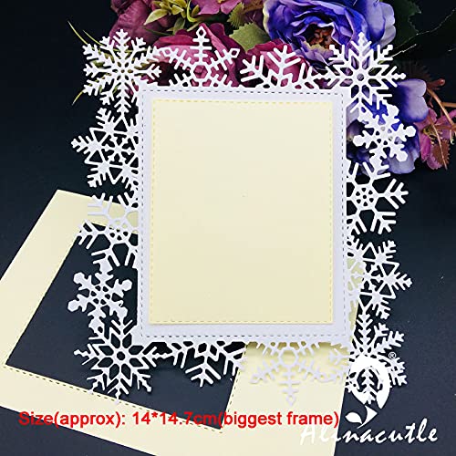 Snapklik.com : Alinacutle 6/PK-Rectangle,Snowflake Border Nesting Frame ...