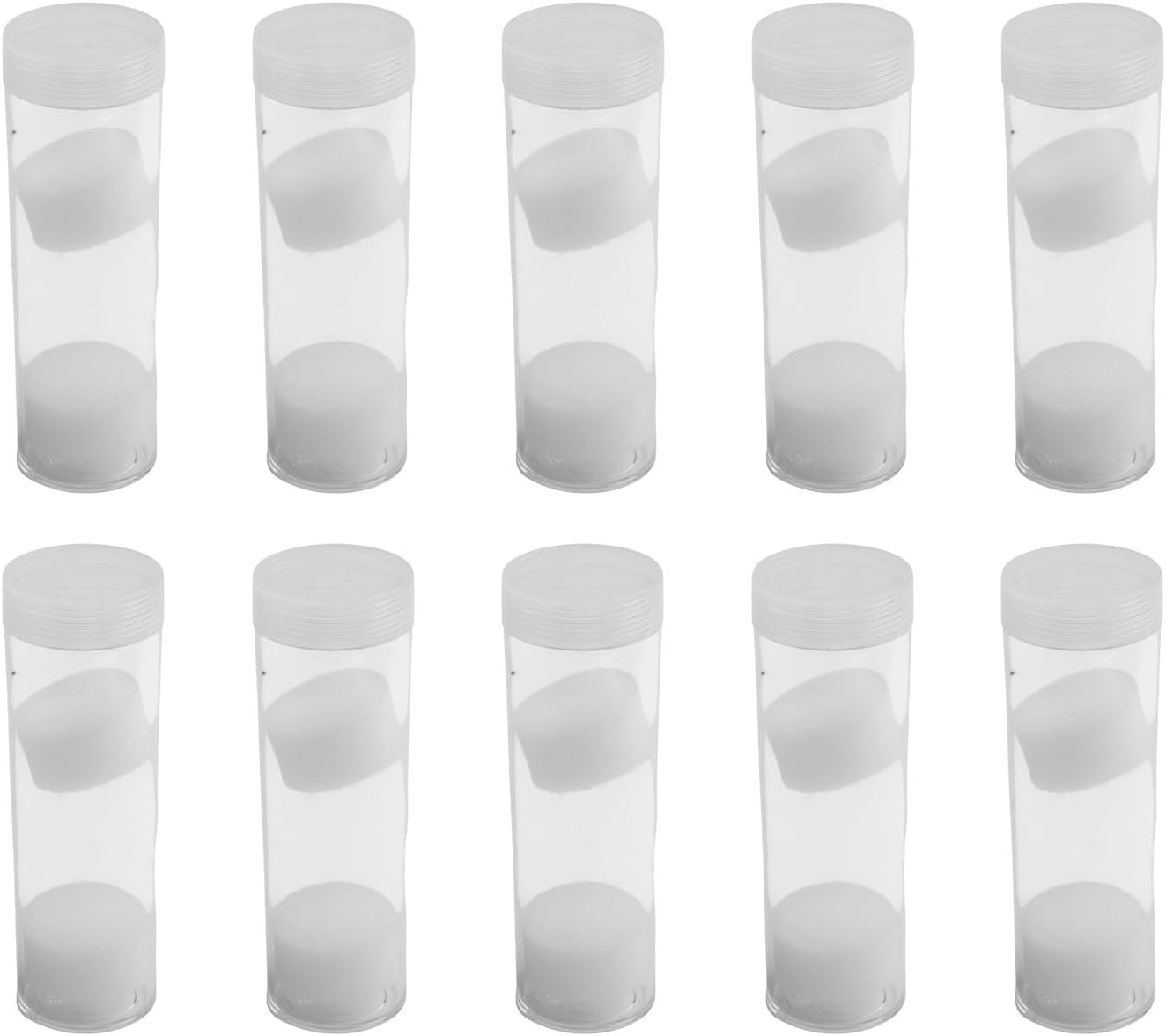 Amazon.com: Plastic Coin Storage Tube 30mm Diameter, Clear Round Coin ...