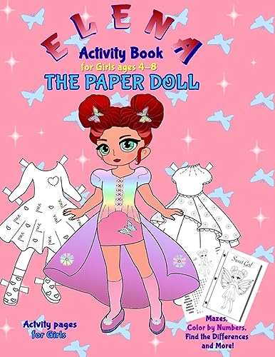 Snapklik.com : Elena The Paper Doll: Activity Book For Girls Ages 4-8