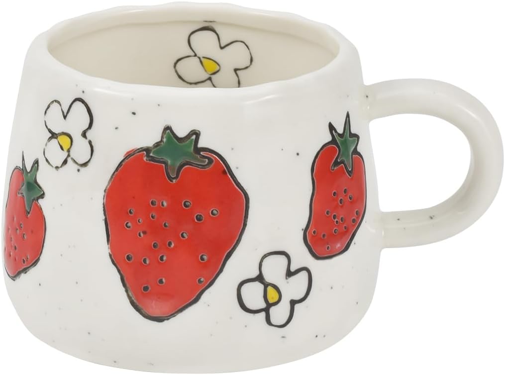 Amazon.com | VanEnjoy 13oz Strawberry Pattern Ceramic Mug Porcelain ...