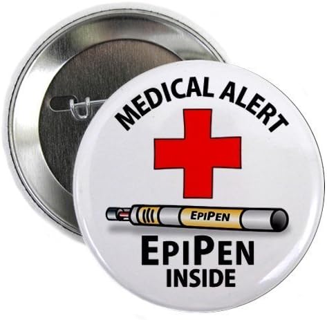 Amazon.com: MEDICAL ALERT EPIPEN INSIDE 2.25 Pinback Button : Clothing ...