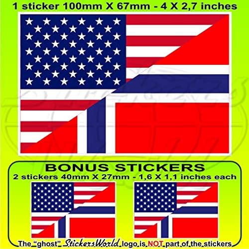 Amazon.com: USA United States of America & Norway American-Norwegian ...