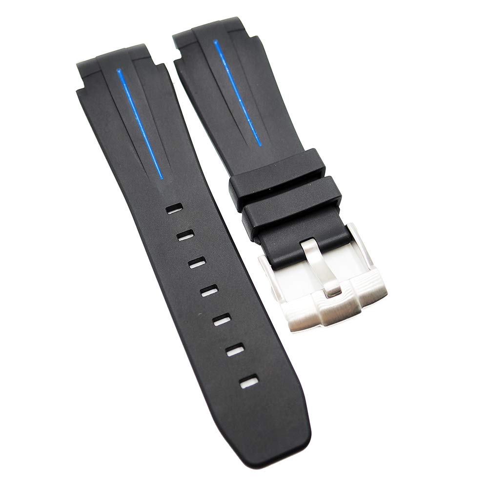 Buy 21mm Premium Curved End Black Rubber Watch Strap For Rolex Deepsea buy-21mm-premium-curved-end-black-rubber-watch-strap-for-rolex-deepsea