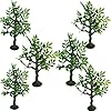 Amazon.com: 6 Pieces 6 inch Model Trees Figurines with Base : Home ...