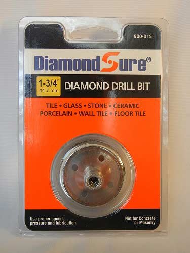 1-3/4" 44.7 mm DiamondSure Diamond Drill Bit Hole Saw for Glass, Tile ...