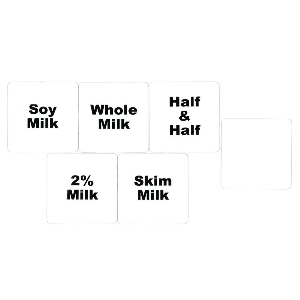 Amazon.com: HUBERT Coffee Condiment Cling-on Labels Set of 12-2"L x 2"H ...