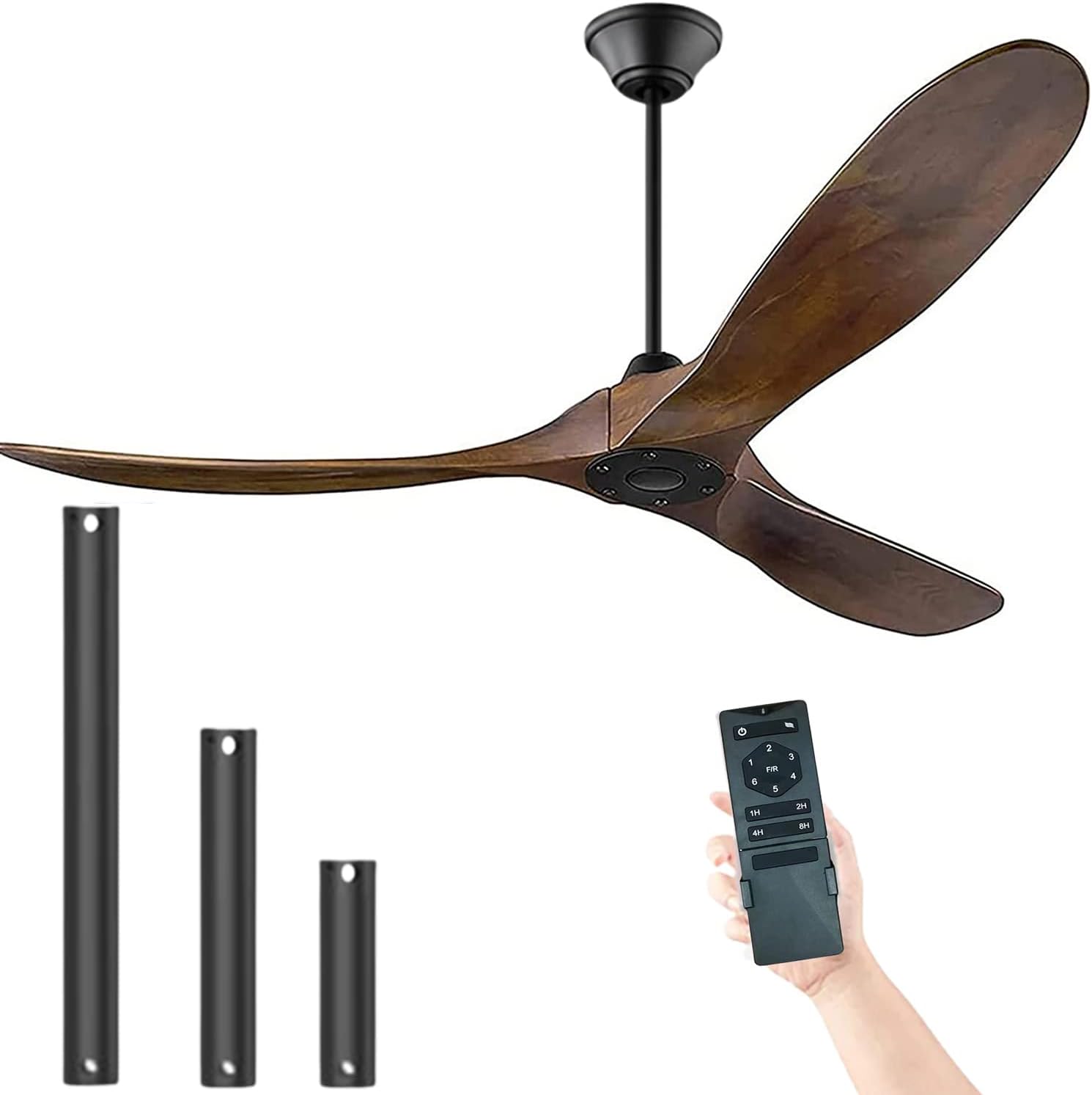 Fanimation Spitfire 60 inch Indoor/Outdoor Ceiling Fan Blade Set of 3 ...