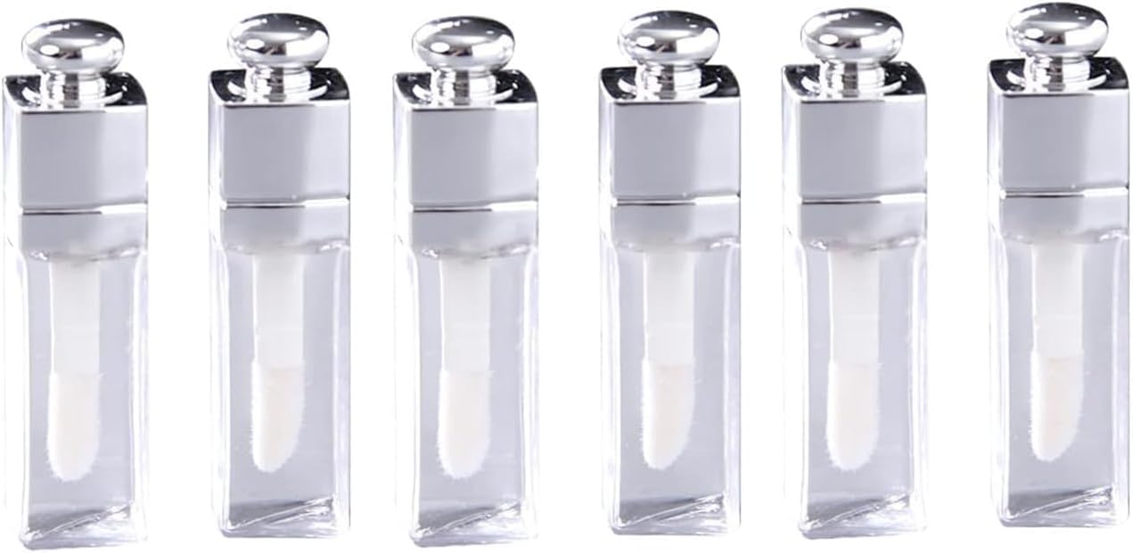 Amazon.com: WLngtv 6 Pcs Clear Lip Gloss Tubes, 3ml, Empty Lip Gloss ...