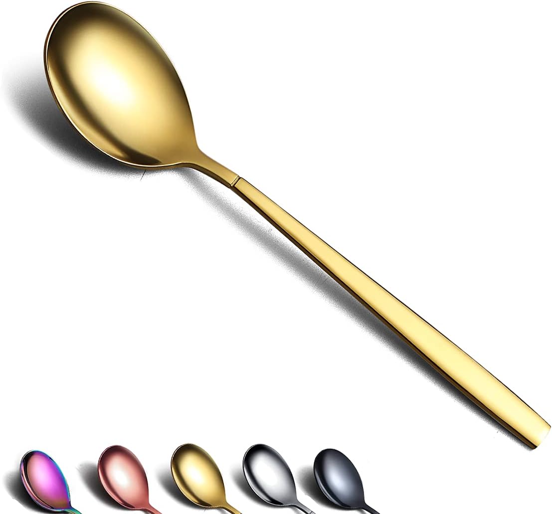 Amazon.com | Gold Iced Tea Spoon, Berglander Stainless Steel Titanium ...
