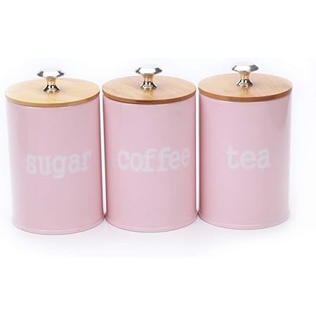 Amazon.com: X022S Set of 3 Metal Food Storage Tin Canister/Jar with ...
