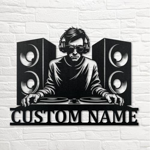 Amazon.com: Custom Dj Disc Jockey Metal Sign, Personalized Dj Disc ...