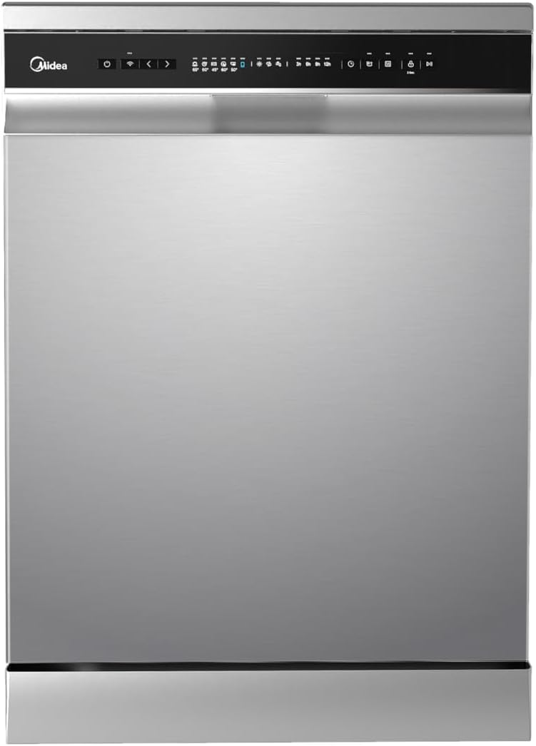 Midea Smart Freestanding Dishwasher, 14 Place Settings, 8 Programs, Wi ...