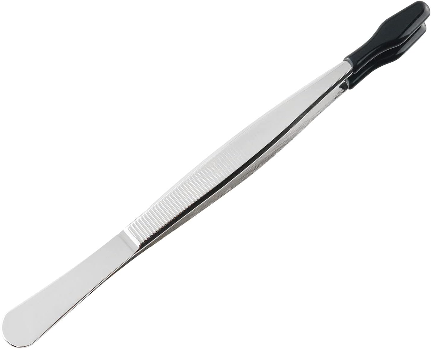 Amazon.com: Lasnten 2 Pieces Rubber Tipped Tweezers Forceps Silicone ...