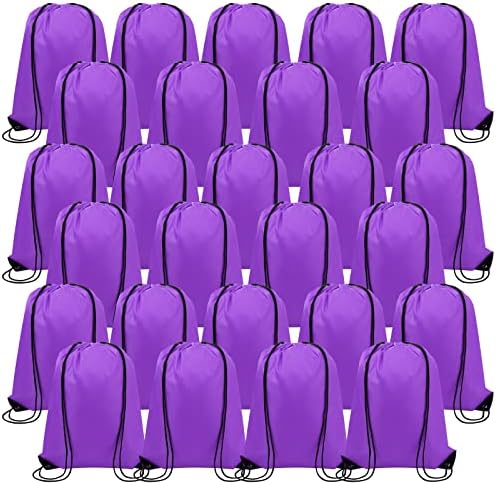 Amazon.com | Canlierr 100 Pieces Drawstring Backpack Bags Bulk Back ...