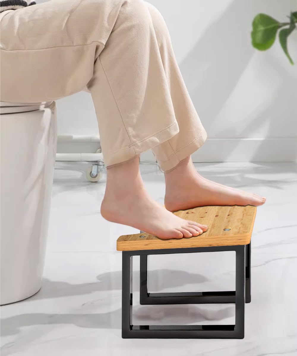 Snapklik.com : REGIS Bamboo Toilet Stool For Adults