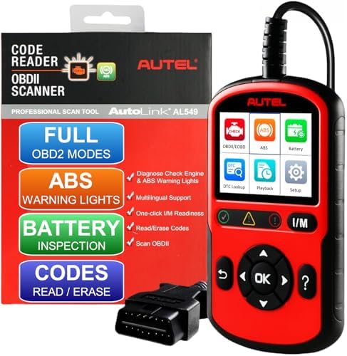 Autel OBD2 Scanner AutoLink AL549, Check Engine Fault OBD2 Diagnostic ...