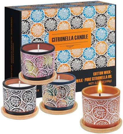 Amazon.com: Citronella Candles Outdoor Indoor, Strong Soy Scented ...