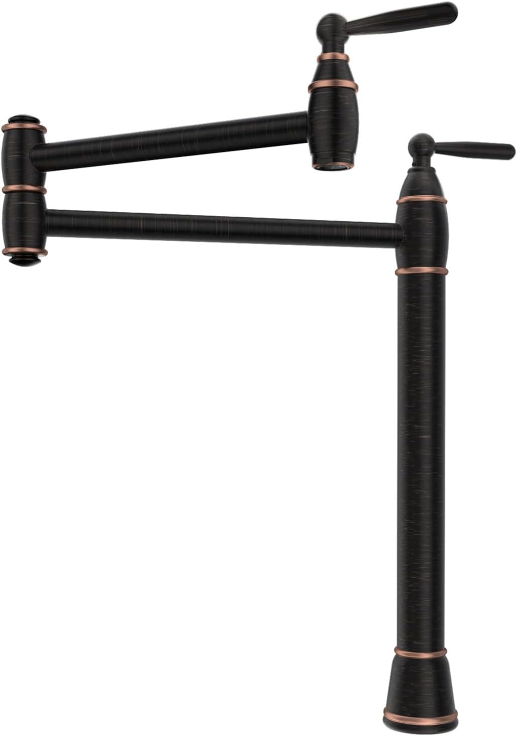 Brass Deck Mount Pot Filler, ARCORA Pot Filler Faucet Oil Rubbed Bronze ...