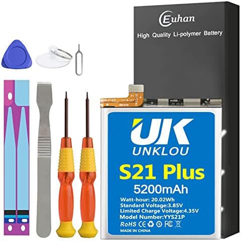Amazon.com: UNKLOU Galaxy S21 Plus Battery, (Upgraded) 5200mAh Li ...