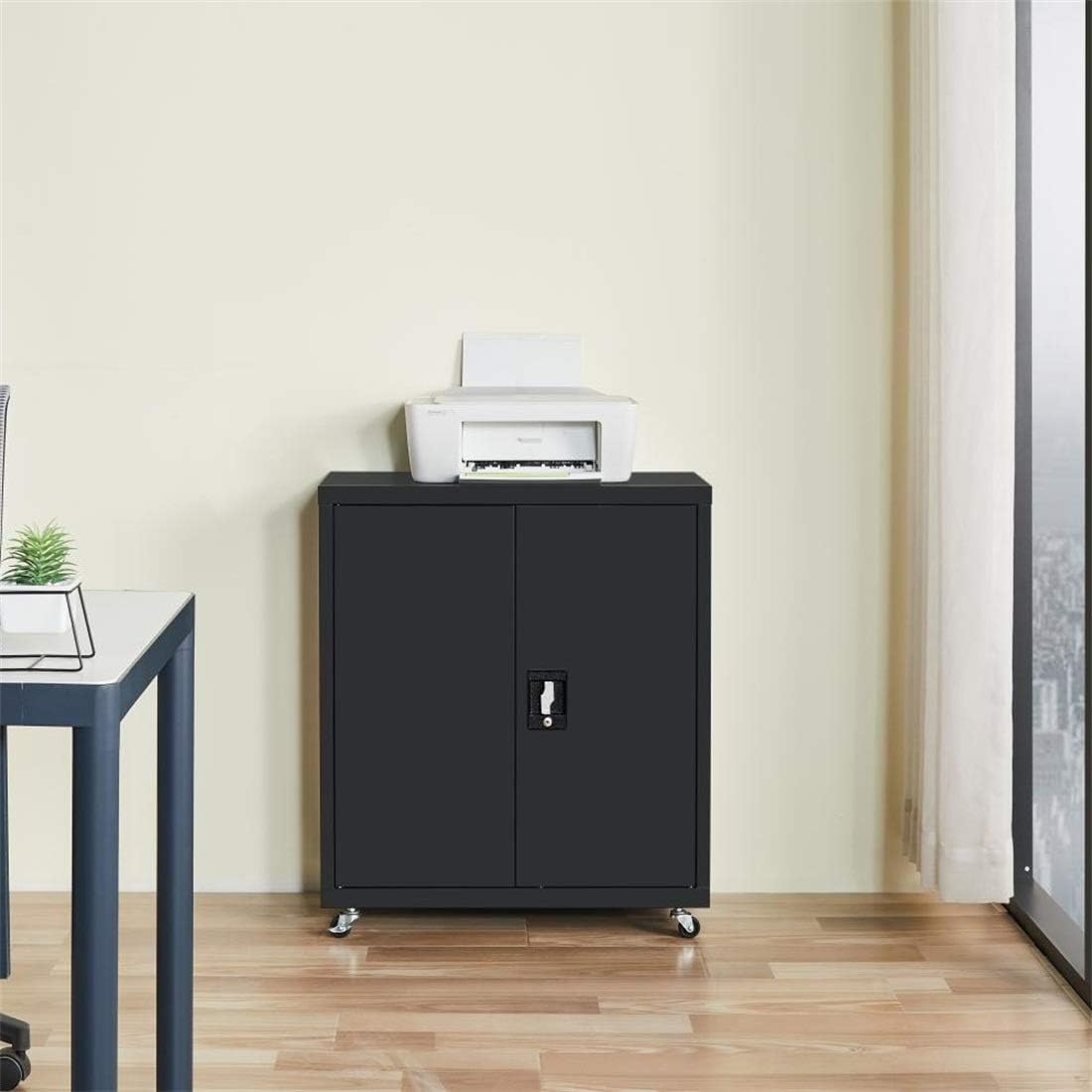 Amazon.com: YAOACXIN Mobile Metal Filing Cabinet Lateral Storage File ...