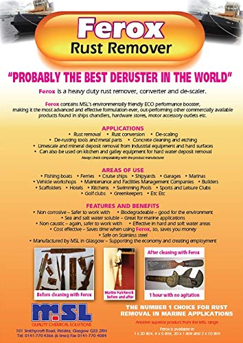 FEROX Rust Remover - 1 ltr : Amazon.co.uk: Business, Industry & Science