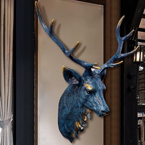 Stag Head Wall Mounted Ornament,Large Vintage Reindeer Deer Stags ...