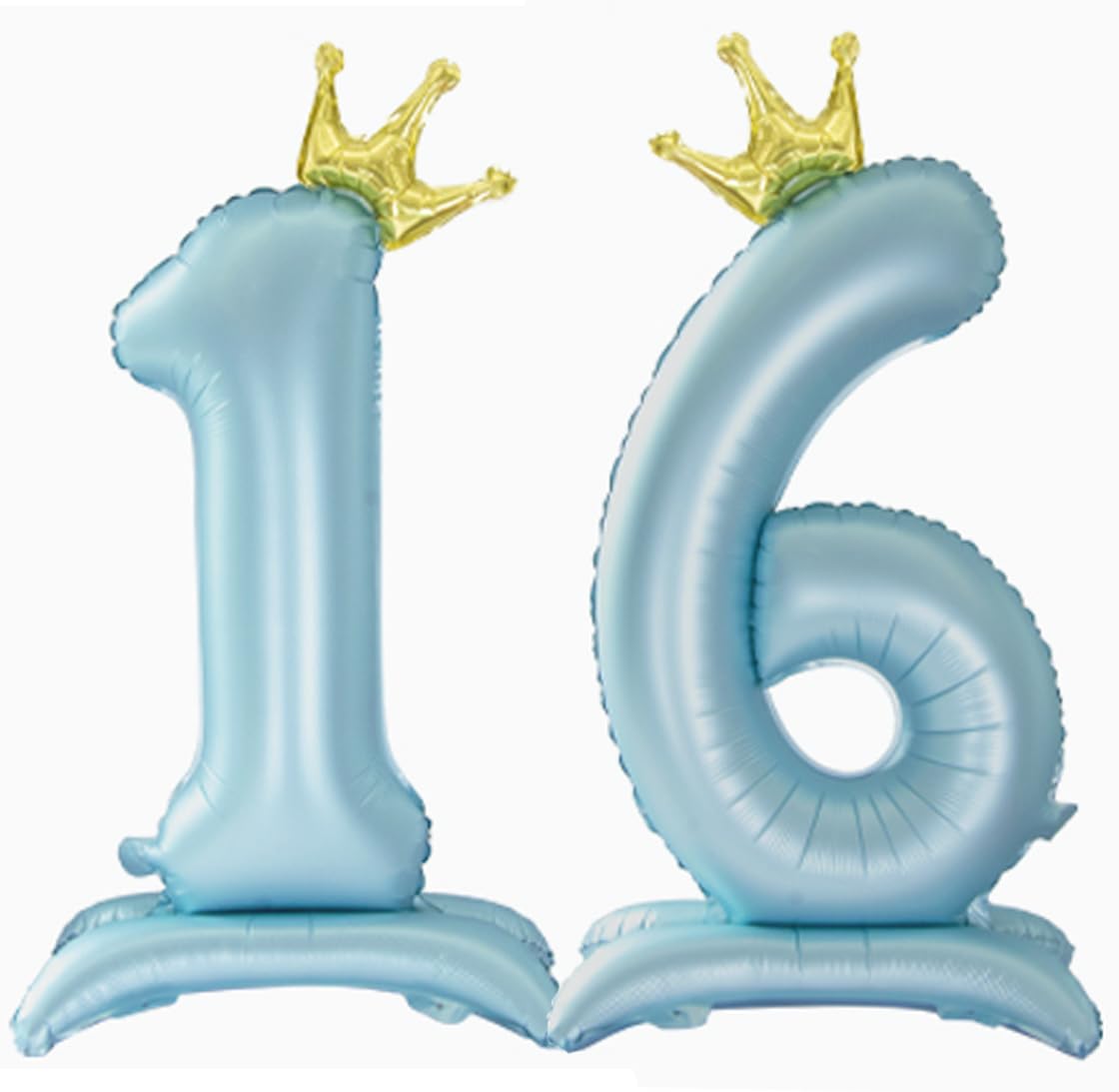 Amazon.com: Gifloon Standable 16 Balloon Number with Crown Boy 16th ...