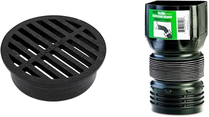 Amazon.com: NDS 11, 4 in. Round Grate Cover Bundle with Flex-Drain ...