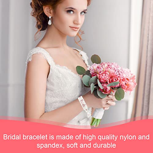 Simyron Team Bride Bracelets with Gold Lettering Set 11 Pcs 1 White ...