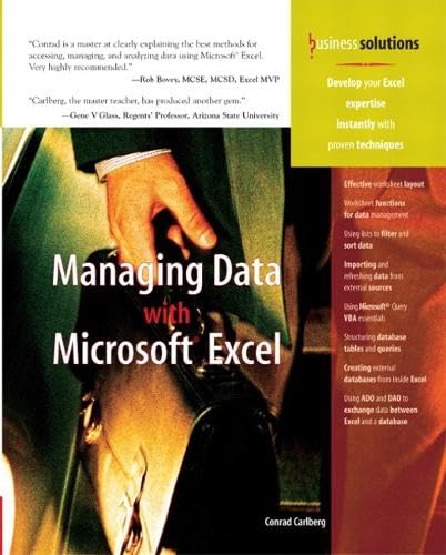 Managing Data with Excel: Carlberg, Conrad: 9780789731005: Amazon.com ...