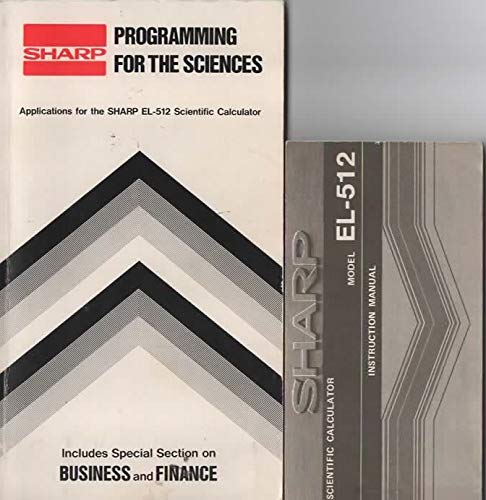 Owners Manual Instruction Guide for SHARP Scientific Calculator EL-512 ...
