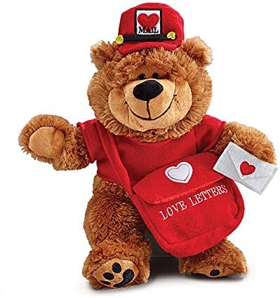 Amazon.com: Burton & Burton Love Letters Mailman Bear Plush Toy, 12 ...