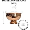Amazon.com: Alchemade Hammered Copper Punch Bowl - 6 Liter 100% Pure ...