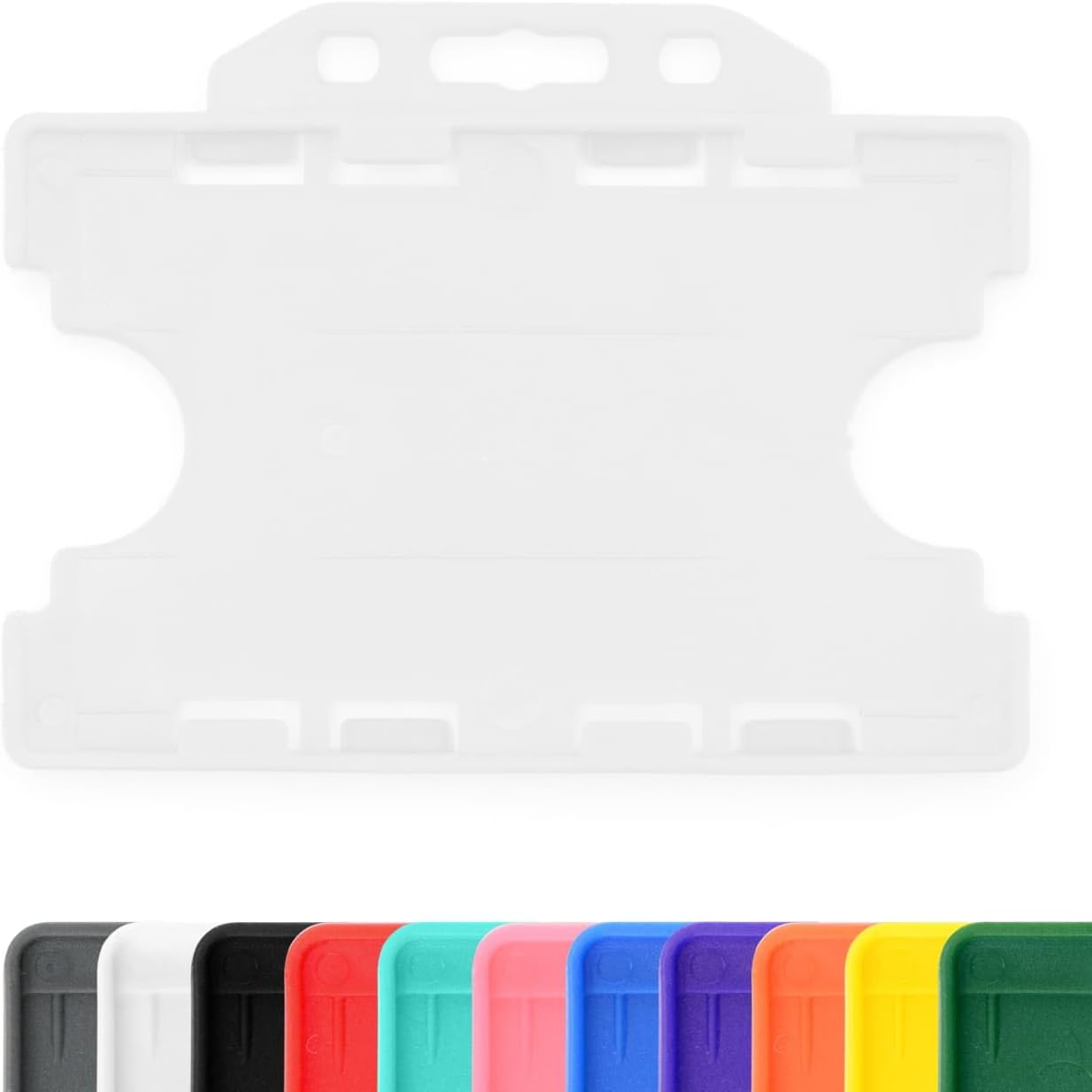 Customcard Ltd Double Sided ID Card Holder, Two Sided Badge Holder ...