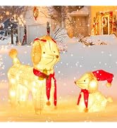 Amazon.com: Tangkula 3.7 FT Outdoor Christmas Lighted Dog, 3D Xmas ...