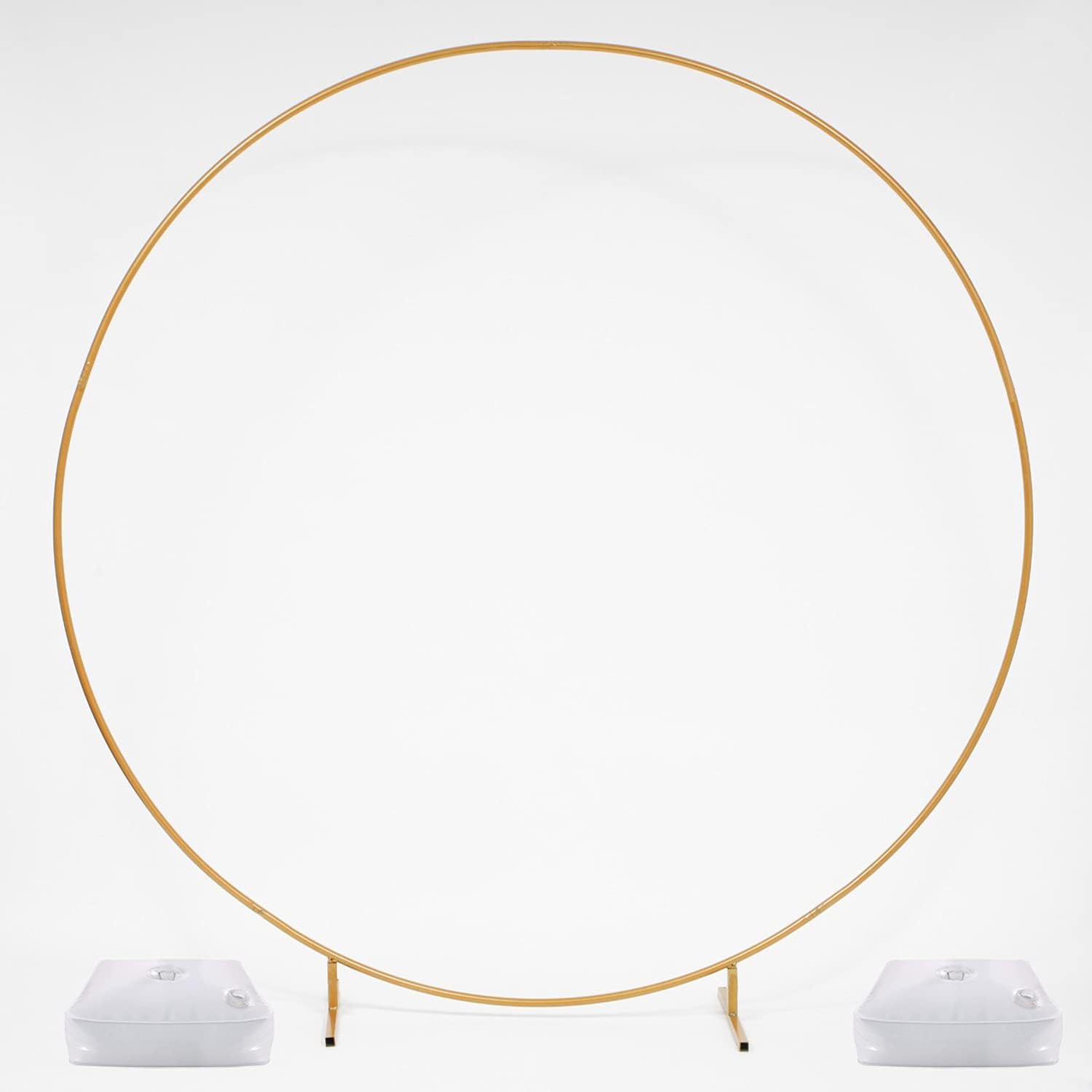 Amazon.com: COMEHAPPY 7.2FT Round Wedding Arch, Gold Circle Arch with ...