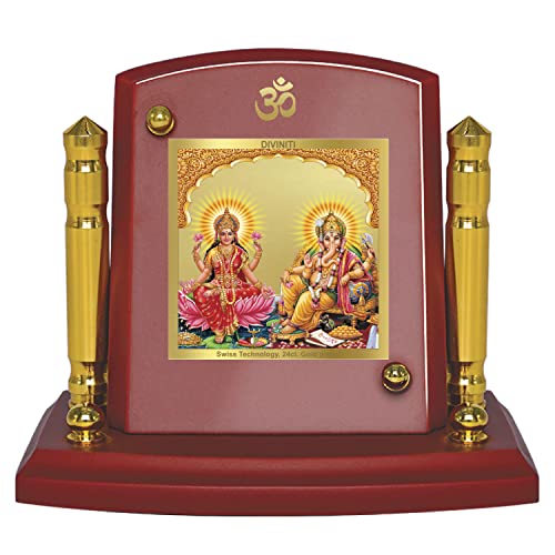 DIVINITI Ganesh and Laxmi Ji Idol Photo Frame for Car Dashboard, Table ...